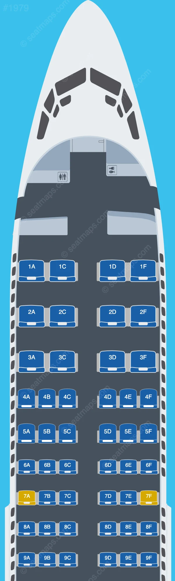 Seat Map Ratings Of WestJet Boeing 737