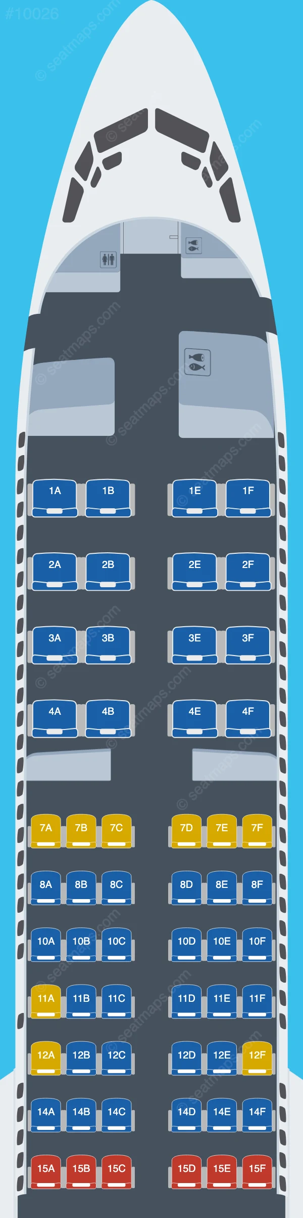 Seat Map Of United Boeing 737 MAX 8 Aircraft